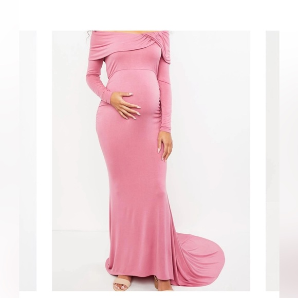 Motherhood | Dresses | Nwt Motherhood Pink Offshoulder Maternity Dress ...